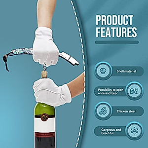 Drincarier Shell Handle Waiter Corkscrews-Wine Openers,Corkscrew Bottle Openers,3-in-1 Wine Key Tool With Foil Cutter & Dual Hinge Fulcrum - Waiters Corkscrew…