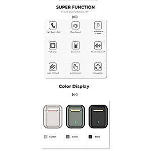 J18 Audifonos BT 5.0 Wireless Earphone Earbuds (White)