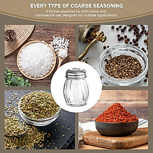 OCS Parts 3.5-Inch Glass Shaker with Chrome Plated Slotted Lid | Grated Cheese, Chili and Red Pepper Shaker for Home and Commercial Use (1, Slotted Top)