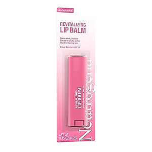 Neutrogena Revitalizing and Moisturizing Tinted Lip Balm with Sun Protective Broad Spectrum SPF 20 Sunscreen, Lip Soothing Balm with a Sheer Tint in Color Healthy Blush 20, .15 oz