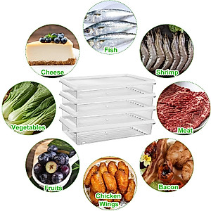 8 Pack Bacon Keeper for Refrigerator, Deli Meat Saver Container with Airtight Lid, Cold Cuts Cheese Holder for Fridge Food Refrigerator Storage Box, Christmas Cookie