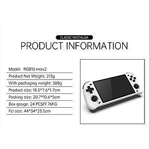 XSHION POWKIDDY RGB10MAXⅡ Handheld Game Console with 17000 Games 128G TF Card, 5 Inch Video Game Console