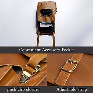 Satchel And Fable Handmade Brown Vintage Genuine Leather Shoulder Men Backpack Laptop Rucksack Bag (Large, Brown)