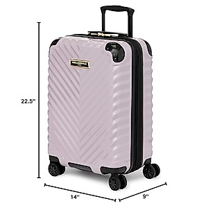 Karl Lagerfeld Paris Women's Carryon Spinner Wheels Hardside, Lilac, One Size