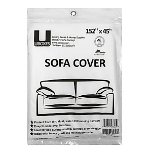 Uboxes Sofa Protective Poly Covers, 152 x 45 in, 1 Pack