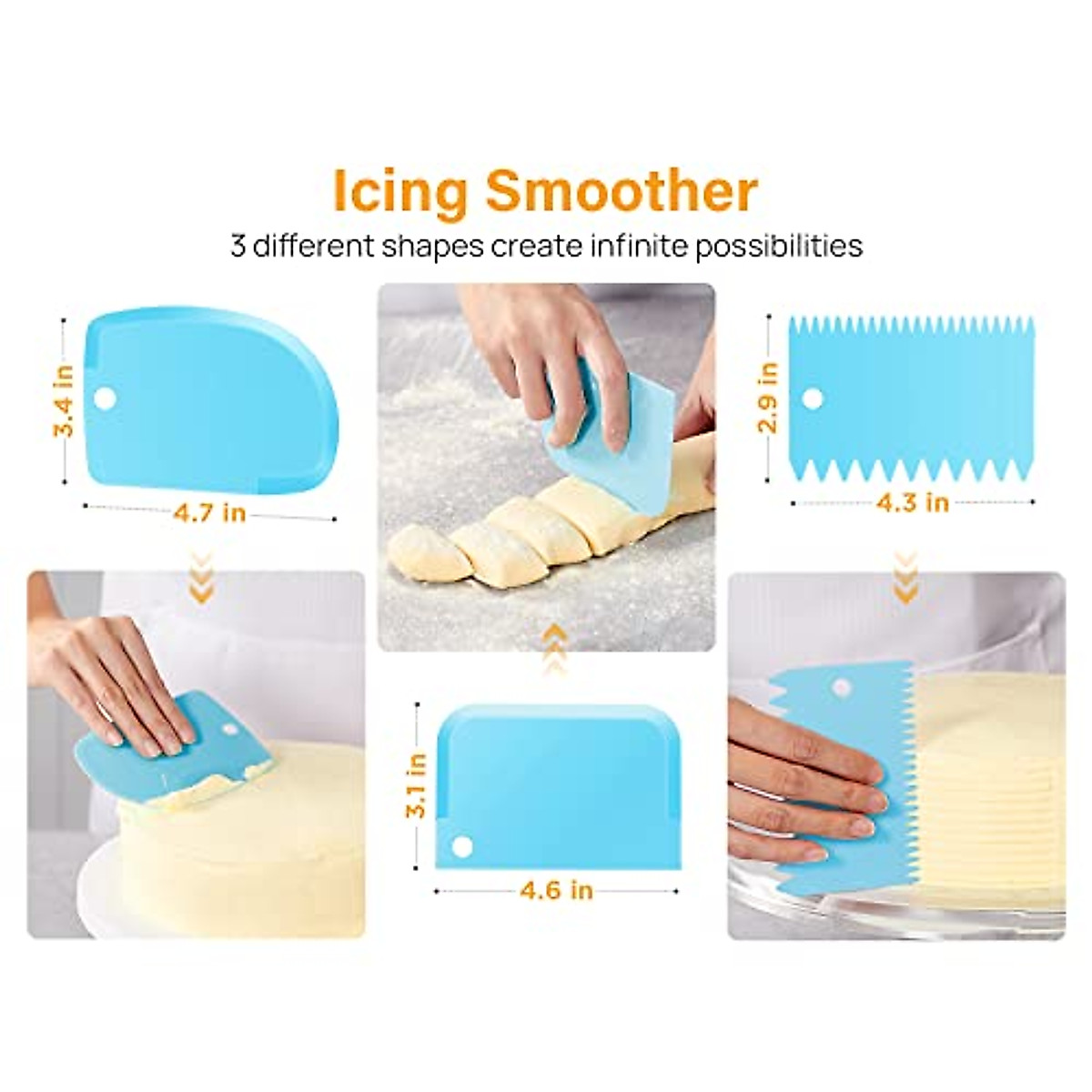 Kootek 42pcs Piping Bags and Tips Set, Cake Decorating Supplies Kits for Baking with 30 Numbered Frosting Icing Tips, 2 Reusable Pastry Bags, Easy Carry Storage Box and Other Baking Tools