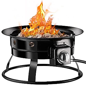 Outdoor Fire Pit Enamel Propane Gas Firebowl for Outside Patio