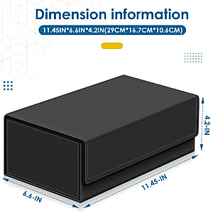 1200+ Card Deck Case for Trading Cards, Leather Commander Card Storage Box Magnetic Card Holder Fit for YuGiOh, MTG and Sport Cards