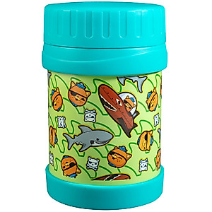Octonauts Stainless Steel Insulated Lunch 13 oz Jar for Kids – Large Leak-Proof Storage Container for Hot & Cold Food, Soups, Liquids - BPA Free - Fits Most Lunch Boxes and Bags - Teal