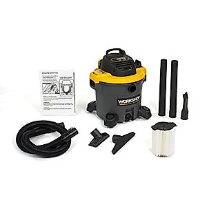 WORKSHOP Wet/Dry Vacs Vacuum WS1200VA Heavy Duty General Purpose Wet/Dry Vacuum Cleaner, 12-Gallon Shop Vacuum Cleaner, 5.0 Peak HP Wet And Dry Vacuum,Black