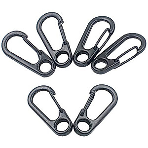 DGOL 15pcs Zinc Alloy Mini Paracord Hook Rope Small EDC Carabiner Clip,Molle Clasp Cord Clasp Fastener Holder