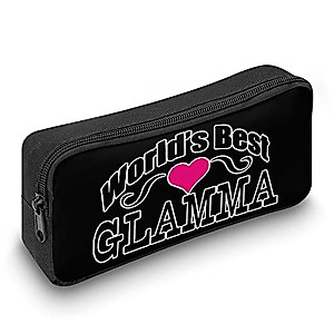 World's Best Glamma Pencil Case Stationery Pen Pouch Portable Makeup Storage Bag Organizer Gift