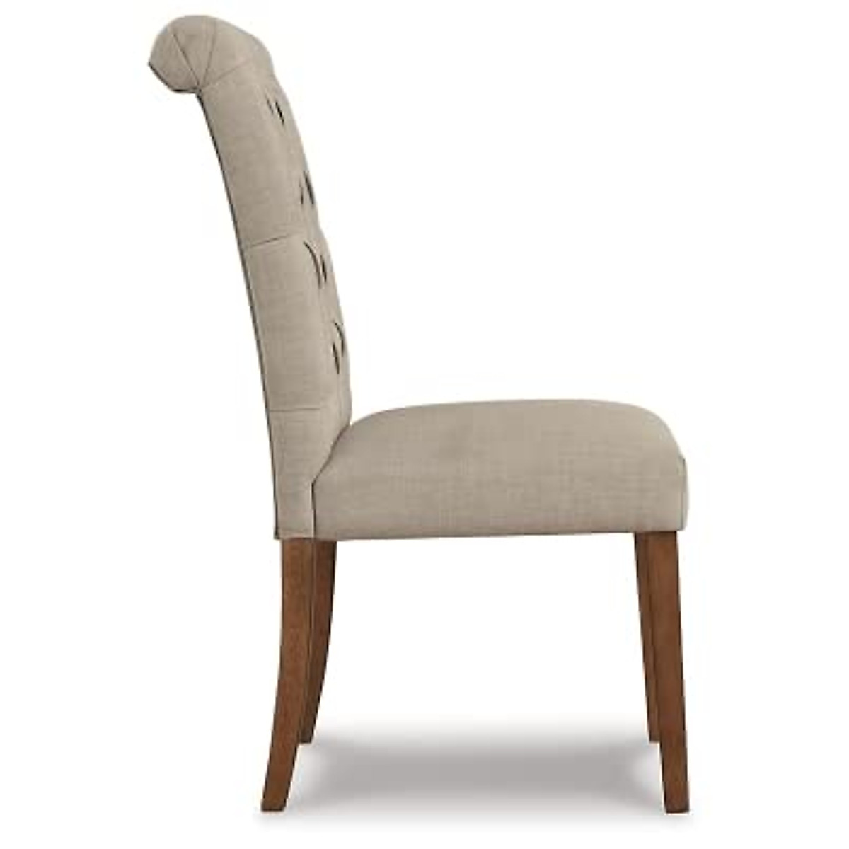 Signature Design by Ashely Harvina French Country Tufted Upholstered Dining Chair, 2 Count, Beige