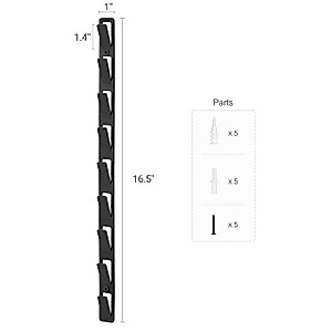 Mkono Hat Organizer for Baseball Caps, Set of 2 Vertical Hat Rack for Wall Holds up to 18 Hats, Baseball Cap Organizer Hat Hanger Holder Cap Storage Display Hook for Bedroom Closet Entryroom