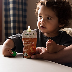 Sprout Organic Baby Food, Stage 4 Toddler Pouches, Strawberry Banana & Butternut Squash Power Pak, 4 Oz Purees, Pack of 12