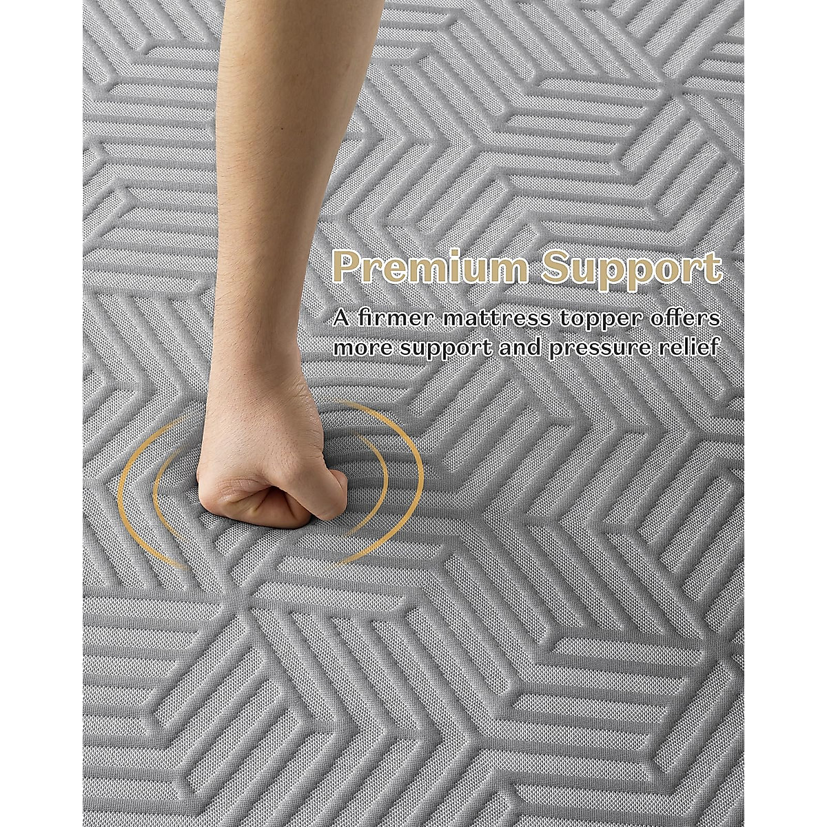 BedStory Firm Mattress Topper Queen - 3 Inch Memory Foam Mattress Topper - High Density Foam Bed Toppers for Back Pain Relief