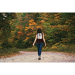 Emma & Chloe Reinforced Bottom Top Loading Backpack Canvas Mini Bucket Backpack Purse for Women, Girls for School, Travel, Work (Tie Dyed)