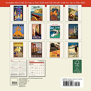 Travel The World Mini Wall Calendar 2021, 7" x 7"