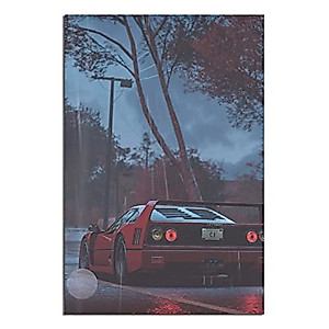 Vintage JDM Posters Hot Pursuit Ferrari F40 Canvas Art Prints Home Wall Decor Unframe-. 12x18inchs(30x45cm)