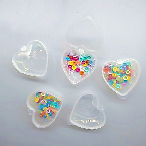 Kbraveo 40 Packs Slime Containers, Heart Shaped Slime Storage Containers With Lids for 20g Slime DIY Art Craft Making