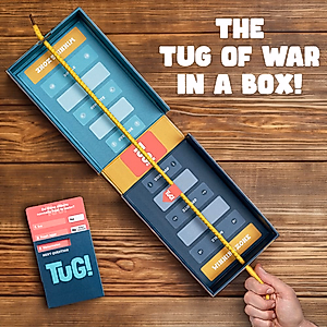 TUG! Trivia Battle Board Game | 2-20 Players | Tuga War in a Box | Party Game | Adults & Kids 12 13 14 15 + | 1400 Questions | Best Fun Card Games for Family, Couples, Teens