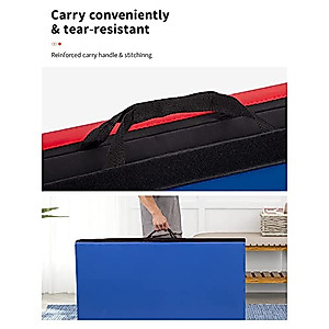 Gymnastics Mat 4 Pannel Foldding, 4x8x2 Gym Mat Gymnastic, 2 Inches Thick Lightweight Tumbling Mat Fitness Yoga Exercise Mat Home Equipment