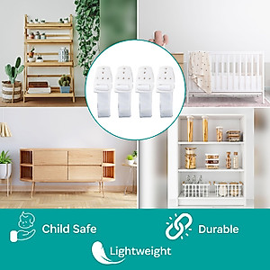 KidCo Anti-Tip Furniture Straps - Anti Tip Safety Straps, TV & Furniture Straps for Child Safety, Two Pack, White