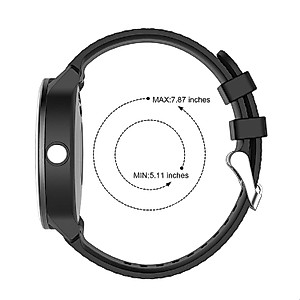 Anrir Vivoactive 3 Watch Band, 20mm Silicone Bands for Garmin Vivoactive 3/Forerunner 645 Music/Samsung Galaxy 42mm/Galaxy Watch 3 41mm/Galaxy Watch Active 2 40mm/44mm-Black