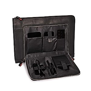 DONBOLSO Laptop Sleeve London I 13.3 Inch Genuine Leather Notebook Briefcase for Men & Women I Up to 14 Inch Protective Case I Vintage Black