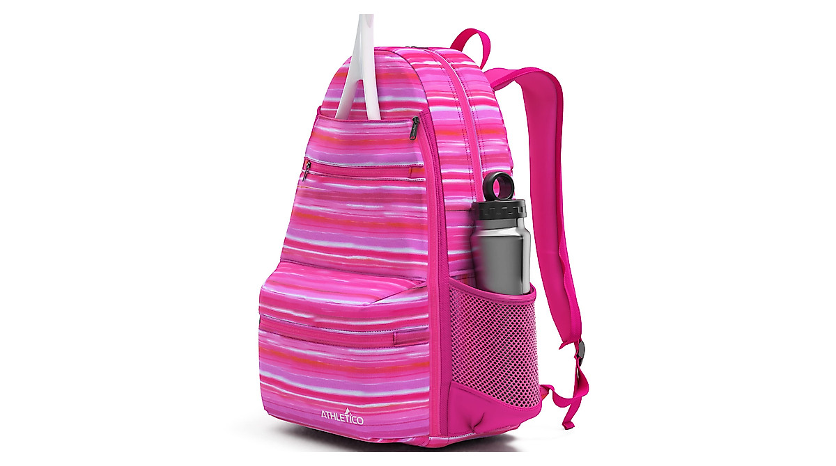 Athletico City Tennis Backpack - Pink Tennis Bag for Men & Women