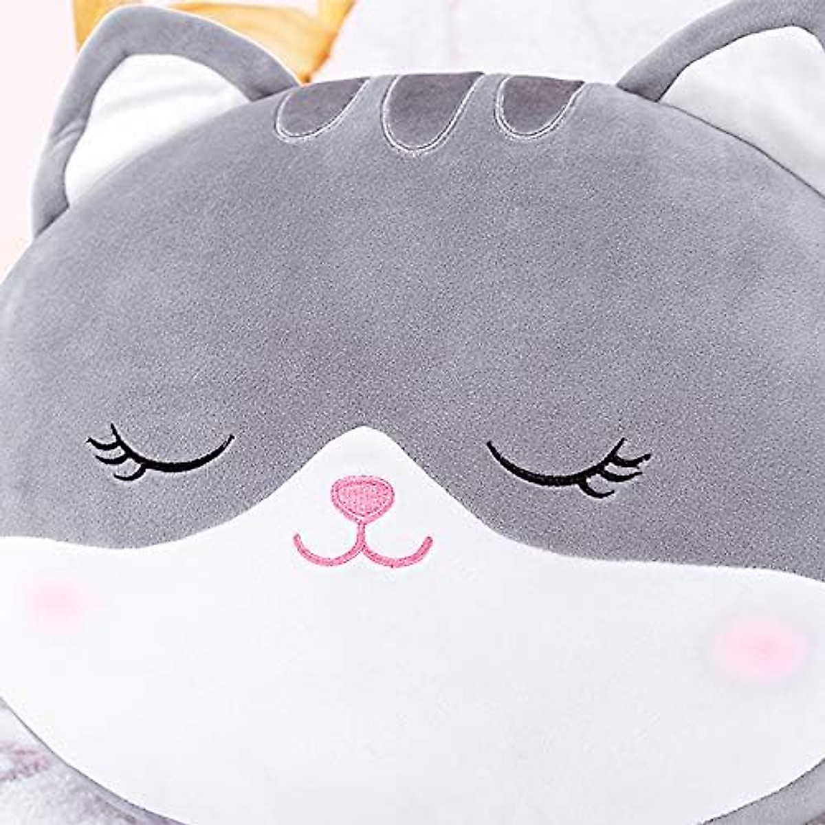 Lazada Kids Pillow Cat Plush Pillows Toy Soft Gift Baby Girl Gifts Gray 15 Inches