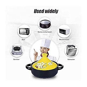Cooking Tagine Pot, 20Cm Tagine Pot Cookware Casserole Pots with Lids Simple Cooking Tagine Lead Free Different Cooking Styles 1.5L