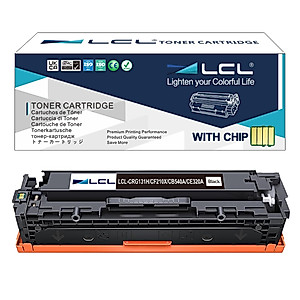LCL Remanufactured Toner Cartridge Replacement for HP 128A CE320A 131 131H CRG131 CRG131H 6272B001AA 6273B001AA 7100 MF8210 8250 8230 8280CW 621CN 623CN LBP 7110CW MF624Cw MF628Cw (1-Pack Black)