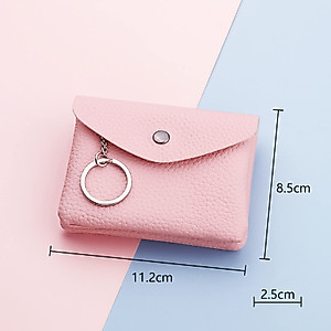 MOLayys Phone Stick On Red Wallet Fashion ID Short Wallet Solid Color Women Zipper Purse Stick On Mobile Phone Wallet With Stand