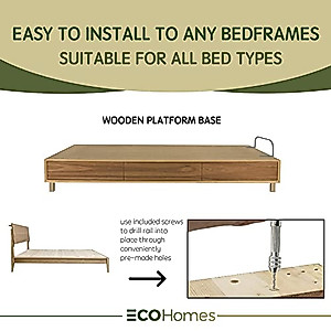 ECOHomes Mattress Retainer Bar for Foot of Beds for Home, RV | Non Slip Gaskets Metal Bar Holder for Bottom of Bed Frames & Adjustable Beds - Guard Rail Stops Mattress from Sliding, Moving & Slipping