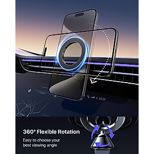 andobil for Magsafe Car Mount [Strongest Magnet, Easy Installation] All Metal Magnetic Cell Phone Holder Car, 360° Air Vent Car Phone Mount, Fits for iPhone 15 14 13 12 Pro Max Samsung S24 S23 Ultra