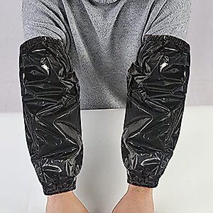 ELEBOX Waterproof Oil Proof Bib Apron Utility Apron Chemical Resistant Apron with Sleeve Work Apron Ultra Lightweight