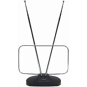 RCA ANT111E Indoor Digital TV Antenna, Non-Amplified, 40-Mile Range Black