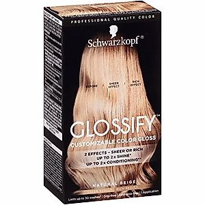 Schwarzkopf Glossify Customizable Color Gloss, Natural Beige