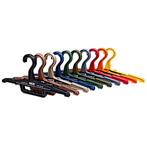 HICE Heavy Duty Clothes Hanger | 150 lb Weight Capacity | High-Impact Resin for Tactical Gear, Plate Carriers, Bulletproof Vests, Scuba BCDs, Coats, Uniforms, Heavy Clothing | Durable Design (Black)