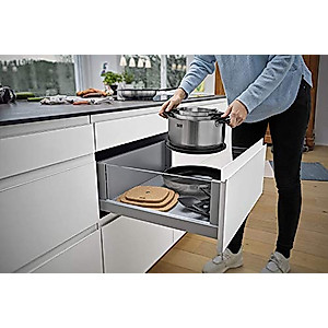 KUHN RIKON Smart & Compact Casserole Pot, 5 Litre/24 cm, Stainless Steel, 5 liters, Silver