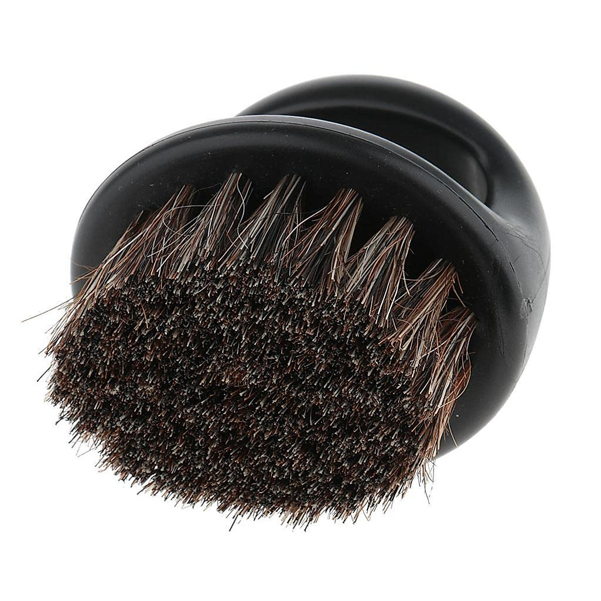 MonkeyJack Salon Barber Wood Bristles Hair Beard Cleansing Grooming Brush Men's Mustache Shaping Comb - Black