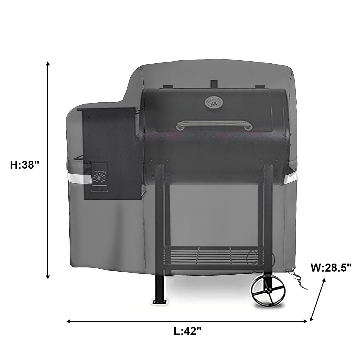 73700 Grill Cover for Pit Boss 700FB / Classic 700 / Lexington 540/ Lexington 500/ Series Wood Pellet Grills, 600D Waterproof BBQ Cover for Pitboss PB500LX1, PB71705, with Fabric Handle & Drawstring