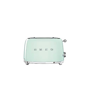 SMEG 2 Slice Toaster and Sandwich Rack Combo, Pastel Green