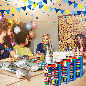 Pajean 16 Pack International Flag Bags World Flag Gift Bags Flags of the World Party Bags Country Flag Treat Bags for Opening Sports Events Celebration Goodie Candy Party Favors Decoration Supplies