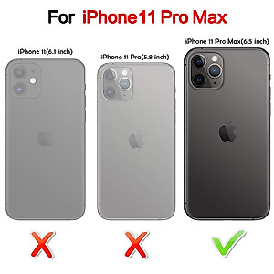 HianDier Wallet Case for iPhone 11 Pro Max Case Slim Protective Case with Credit Card Slot Holder Flip Folio Soft PU Leather Magnetic Closure Cover for 2019 iPhone 11 Pro Max 6.5 Inches, Black