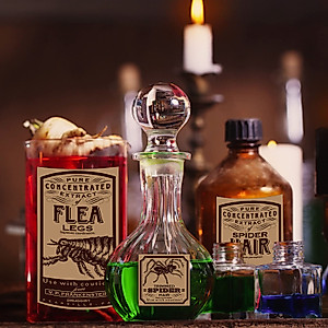 135 Pieces Halloween Animal Bottle Labels Medicine Bottle Stickers Poison Bottle Sticker Decals for Party Decoration and Photo Props, 27 Styles