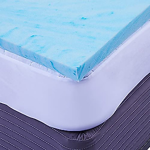 Dawn College Dorm Mattress Topper | Twin XL 1.5" Gel Memory Foam | Supportive, Quality Sleep, Hypoallergenic, Cooling | Made in USA | CertiPUR