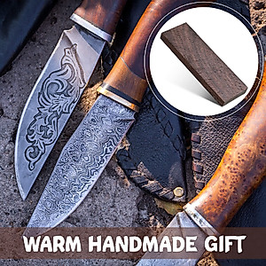 Sasylvia 4 Pcs Black Ebony Lumber Wood Timber Handle Plate Natural Wood Knife Handle Scales Knife Scales Lumber Blank for DIY Music Instruments Tools Crafts, 4.7'' x 1.6'' x 0.4''