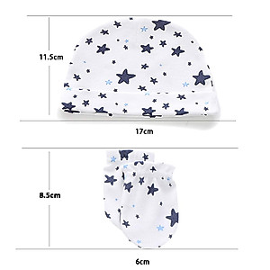 Kiddiezoom Baby Boys' 10-Piece Cap and Mitten Bundle Baby Hats and Mittens Baby Gloves